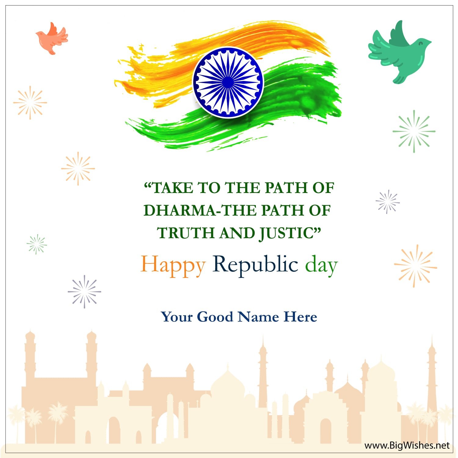 Best Republic Day Wishes Card For 26th January 2024